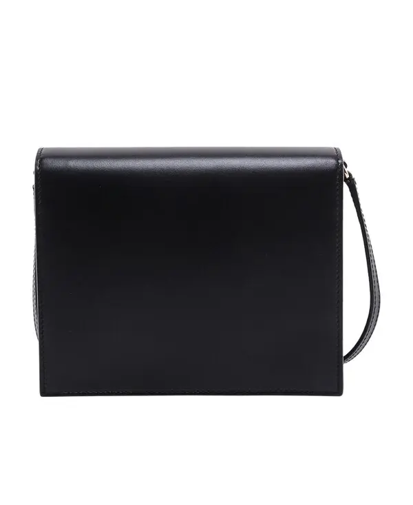 Dolce & Gabbana Logo Embossed Crossbody Bag - Black