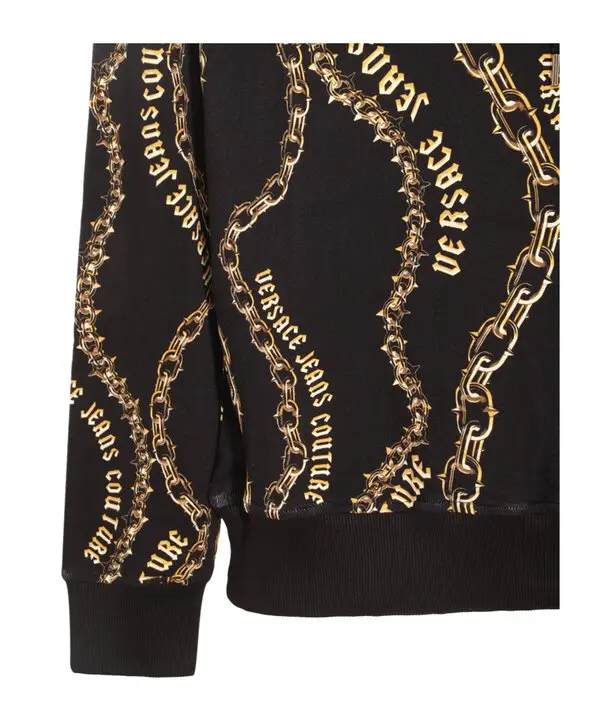 Versace Chain-link Printed Drawstring Hoodie