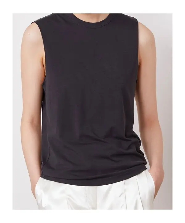 Officine Générale Sleeveless Round Neck Top - Black