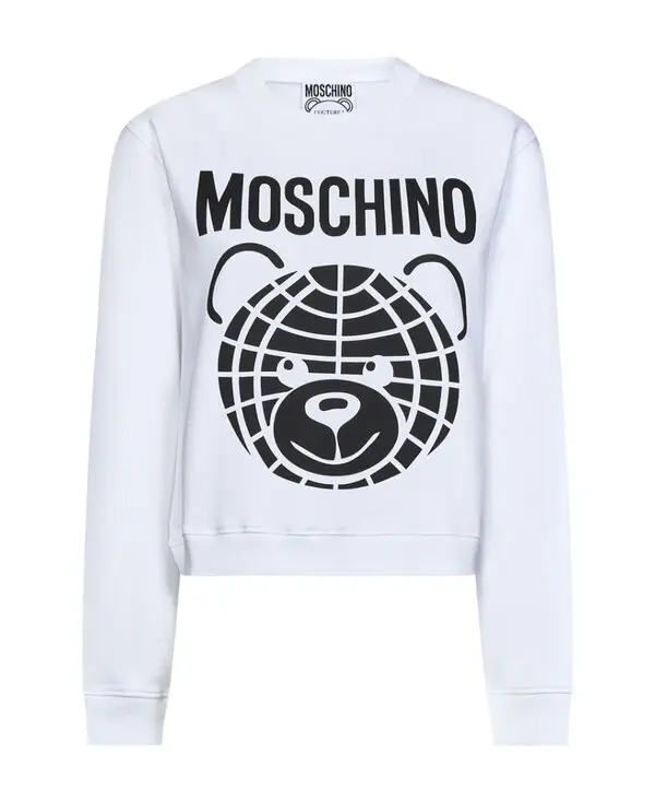 Moschino Graphic Print Crewneck Sweatshirt - White