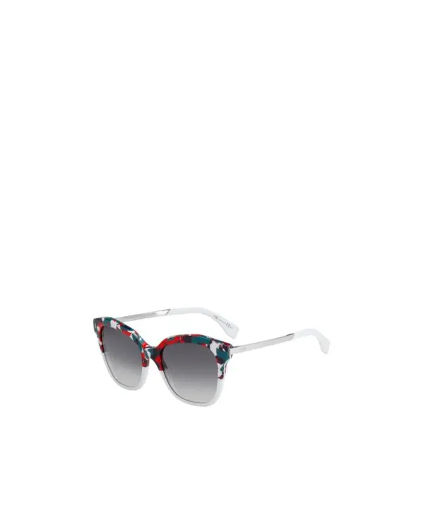 Fendi Multicolor Logo Detail Sunglasses - Gray