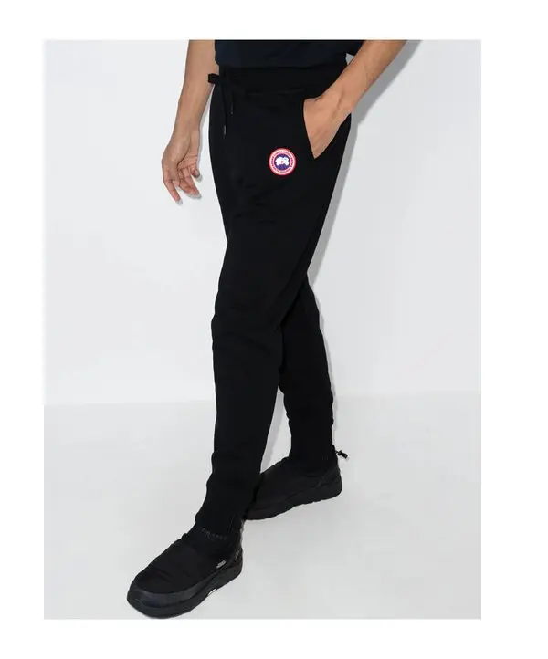 Canada Goose Logo Patch Drawstring Track Pants - Black