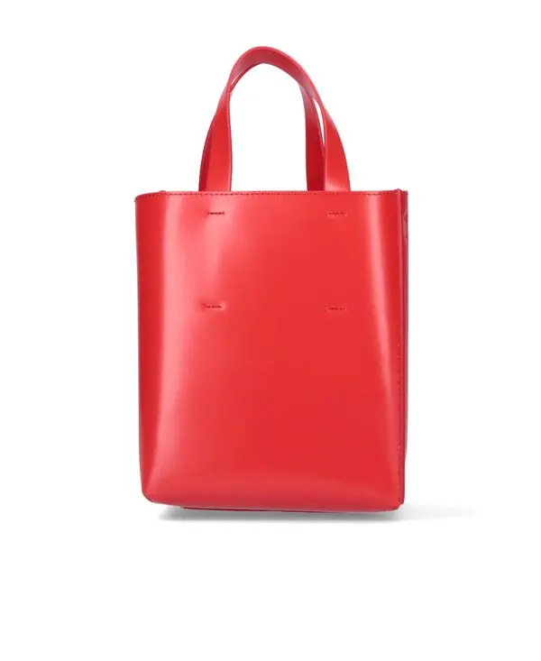 Marni Logo Mini Shoulder Bag - Red