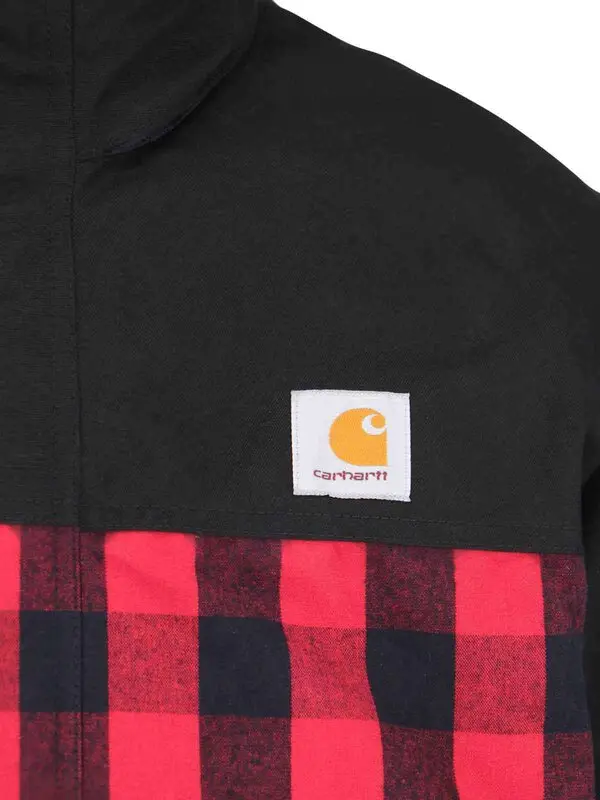 Junya Watanabe Checked Plaid Zip-up Jacket With Logo Patch