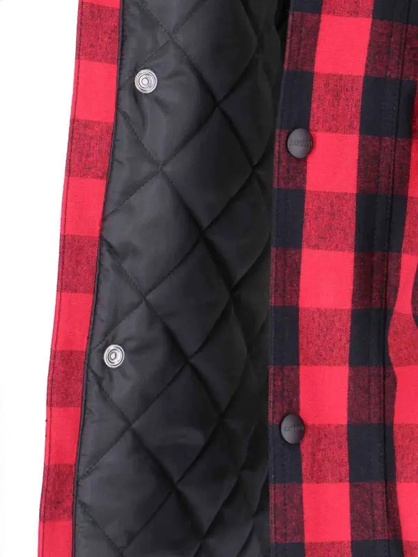 Junya Watanabe Checked Plaid Zip-up Jacket With Logo Patch