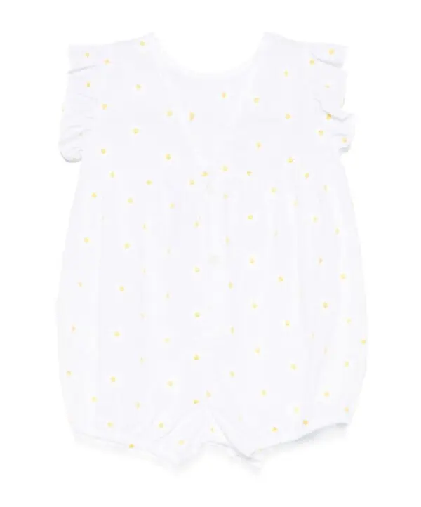 IL GUFO Ruffled Floral Embroidered Tracksuit - White