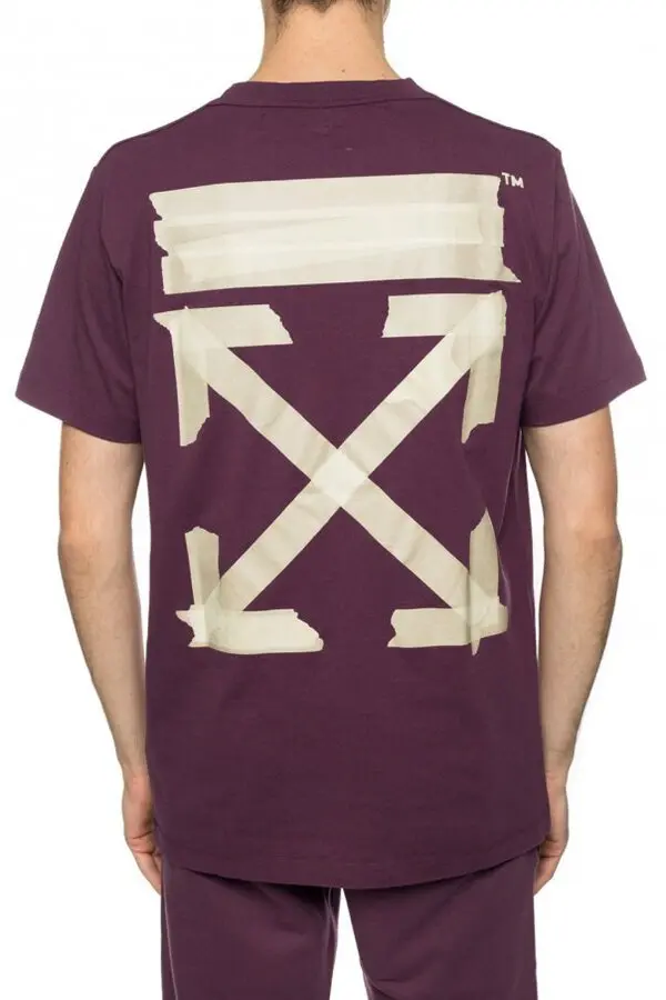 Off-White Arrow Logo Print T-shirt - Red