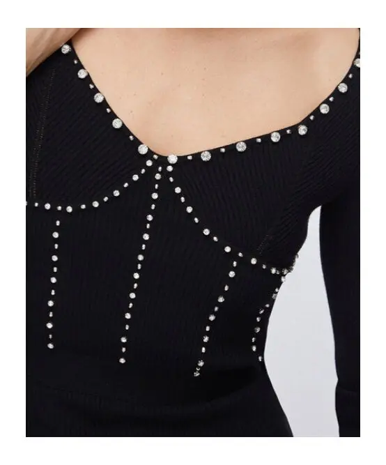 Liu Jo Bejewelled Embroidery Knit Dress