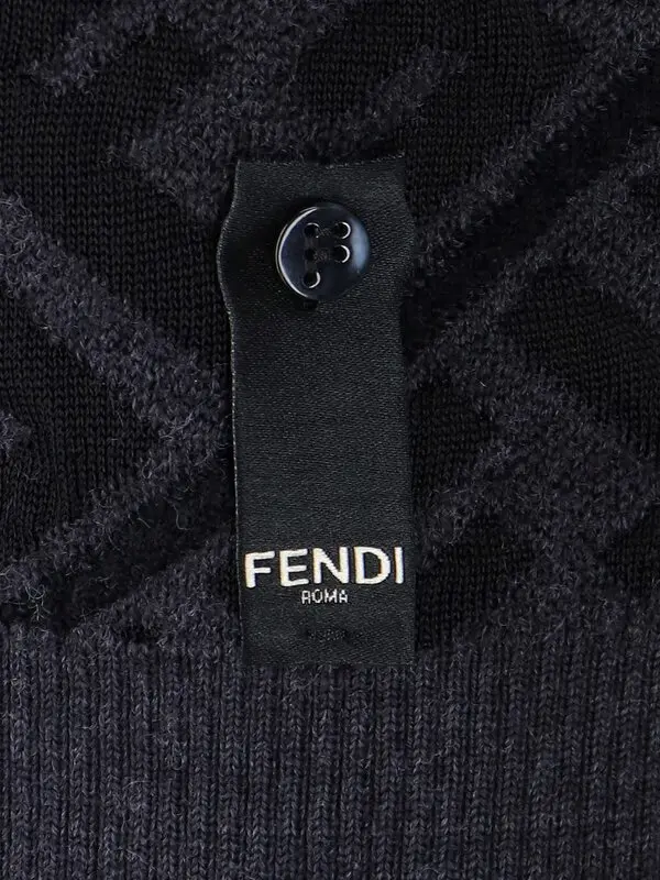 Fendi Monogram Jacquard Crewneck Knitted Jumper