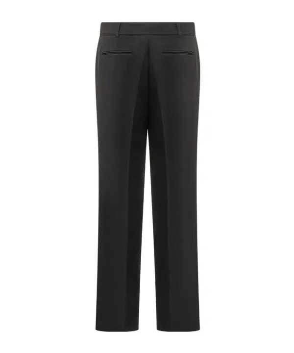 Michael Kors Straight Leg Pleated Pants - Black