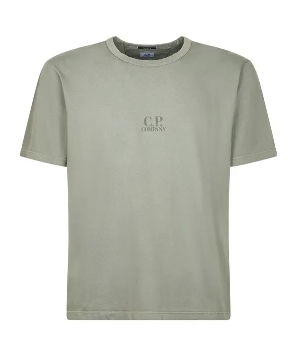 C.P. COMPANY Logo Printed Crewneck T-shirt - Gray