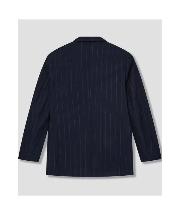 DRAKE'S LONDON Double-breasted Pinstripe Jacket