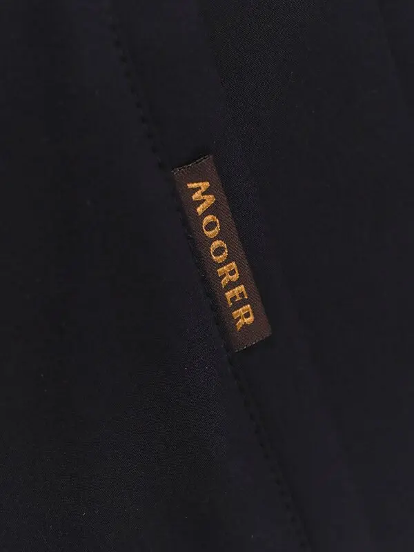 MOORER Button-up Jacket With Classic Collar - Black
