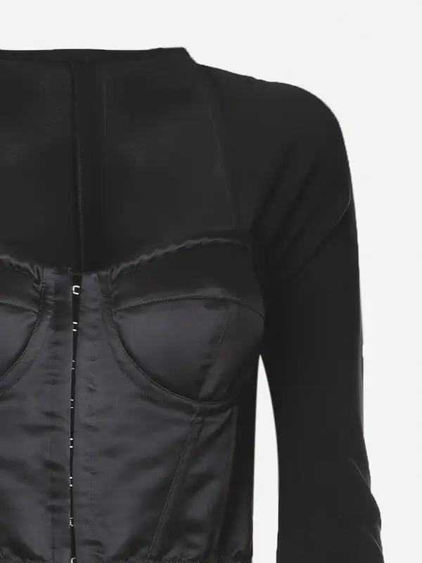 Dolce & Gabbana Zipper Bodice Effect Long-sleeved Top