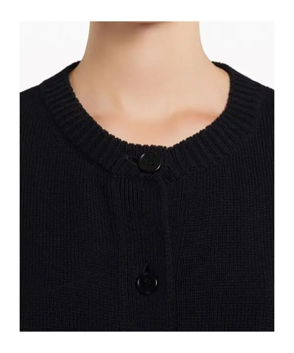 Marni Oversized-fit Cardigan With Logo Stripe Trim - Black