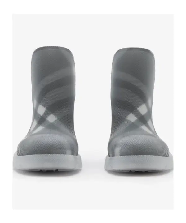 Burberry Vintage Check Mesh Pull-on Boots - Gray