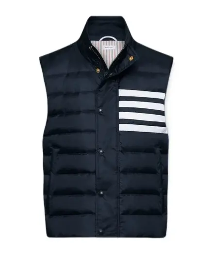 Thom Browne Four-bar Downfill Gilet - Navy Blue