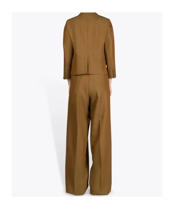 Dries Van Noten Belted Wide-leg Pleated Trousers - Tan