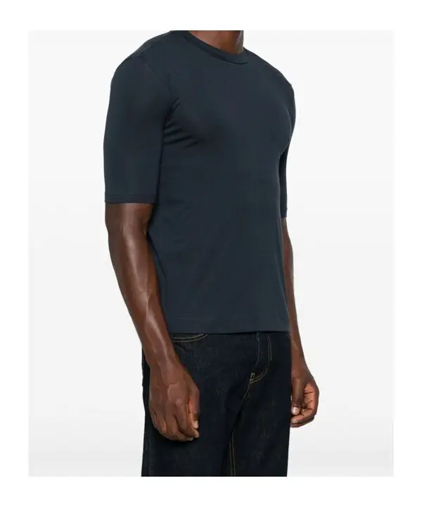 Malo Short-sleeve Crew-neck Knitted Top - Black