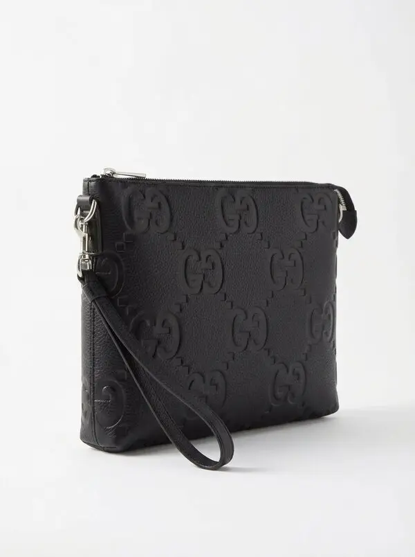 Gucci Jumbo Gg Medium Messenger Bag - Black