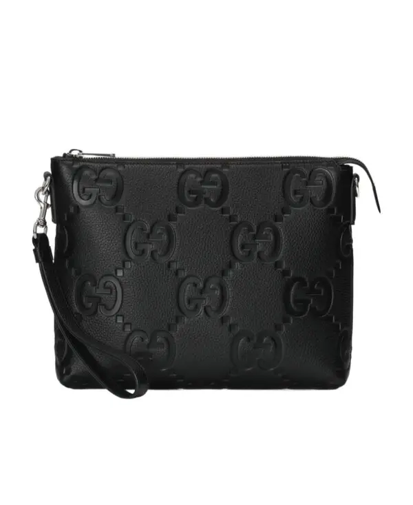 Gucci Jumbo Gg Medium Messenger Bag - Black