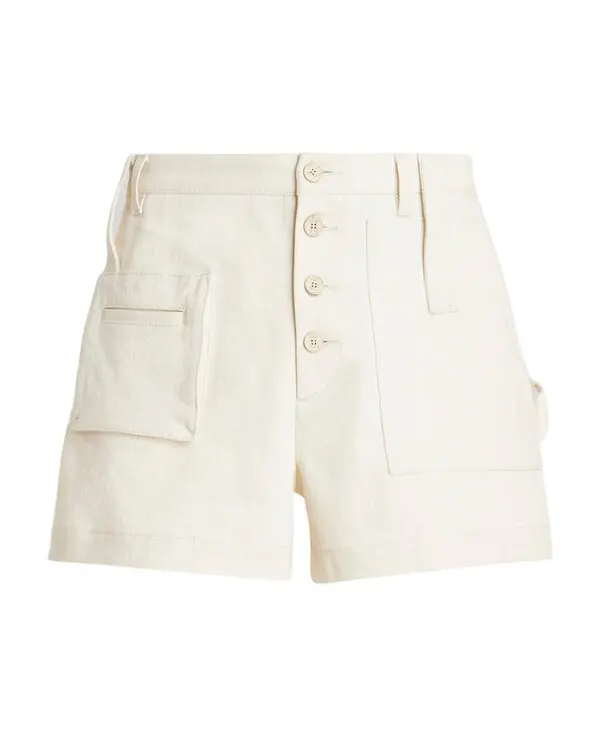 Etro High-waisted Button-up Chino Shorts With Logo Detail - White