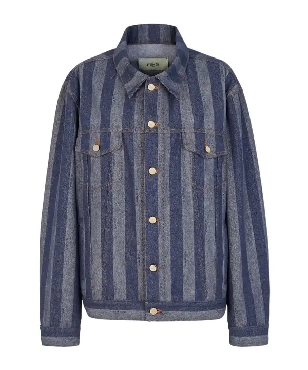 Fendi Striped Button-up Jacket