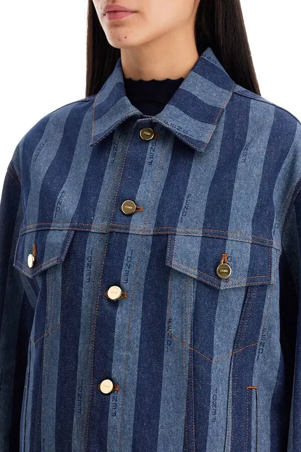 Fendi Striped Button-up Jacket