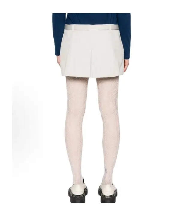 Miu Miu Low-rise Logo-buckle Pleated Mini Skirt