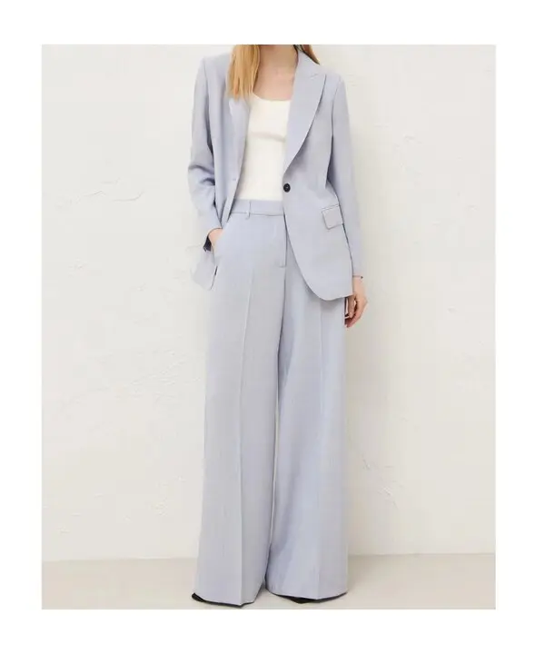 Marella Semi-fitting Basket-pattern Mixed-color Blazer