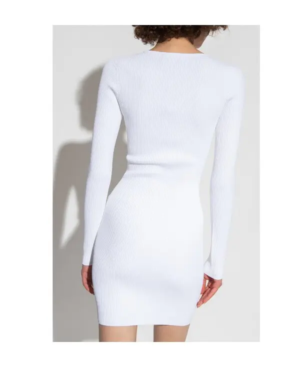 Dsquared2 Ribbed Cut-out Long Sleeve Dress