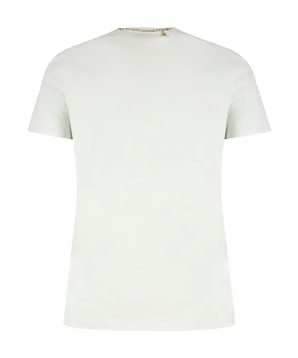 Elisabetta Franchi Bow Necklace Jersey T-shirt - White
