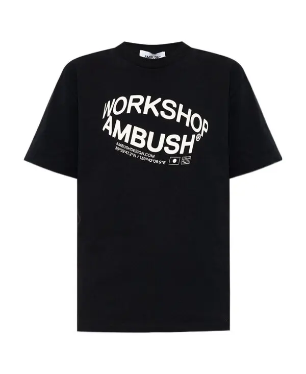 AMBUSH Logo Printed Crewneck T-shirt - Black