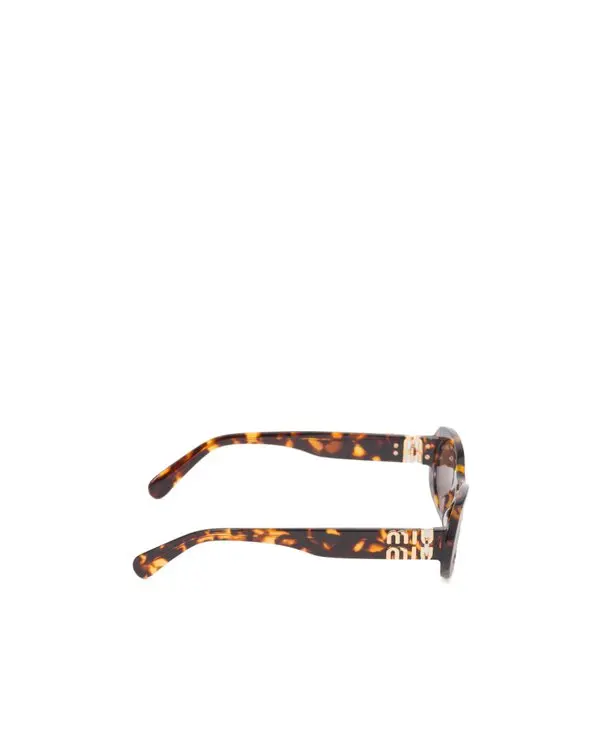 Miu Miu Oval Sunglasses - Brown
