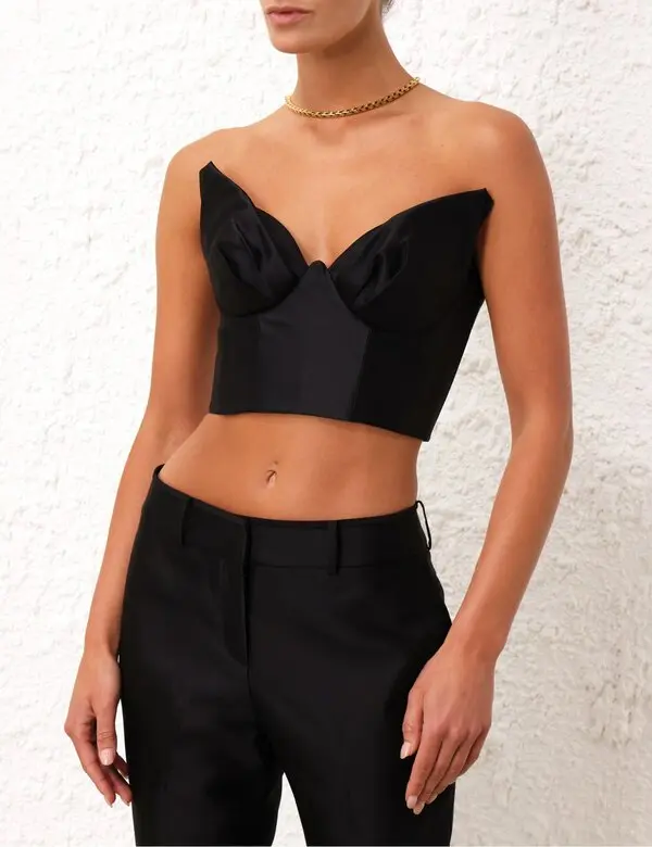 Zimmermann Matchmaker Moulded-cup Crop Top