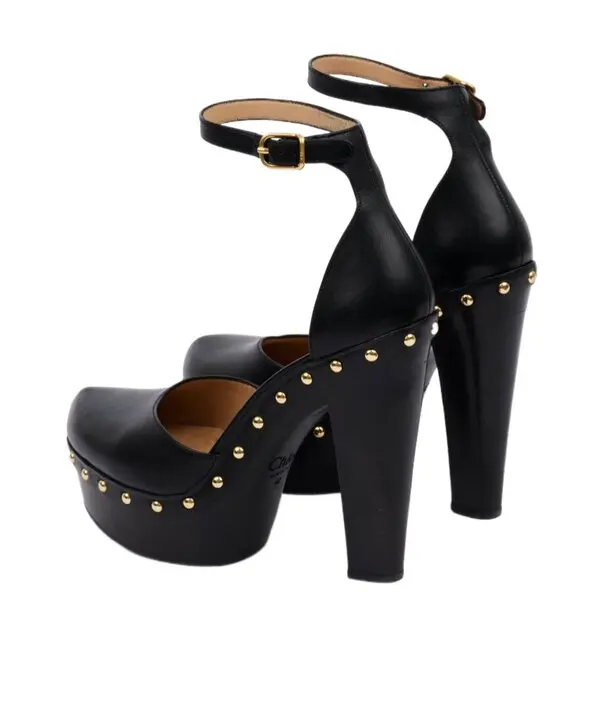 Chloé Lola Studded Platform Pumps - Black