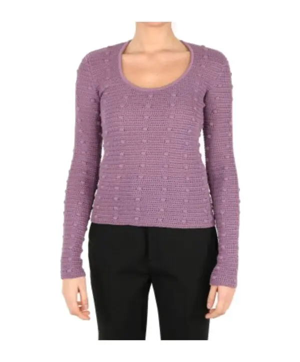 Bottega Veneta Crochet Pompom Jumper - Purple