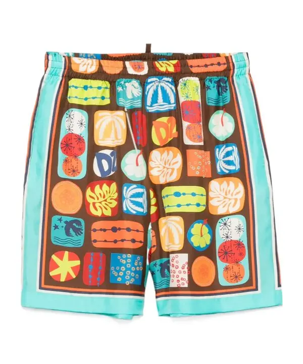 Dsquared2 Graphic Print Boxer Shorts - Multicolor