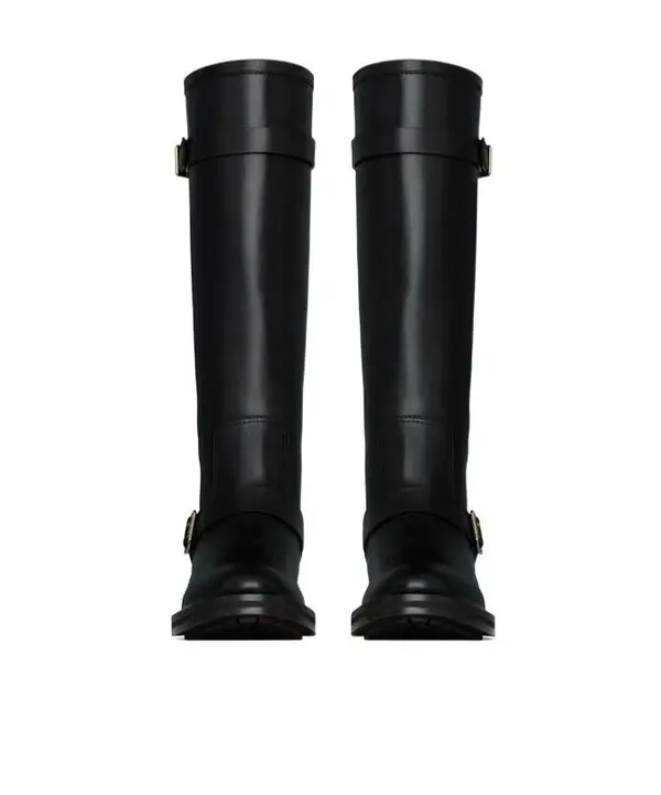 Saint Laurent Buckled Knee High Boots