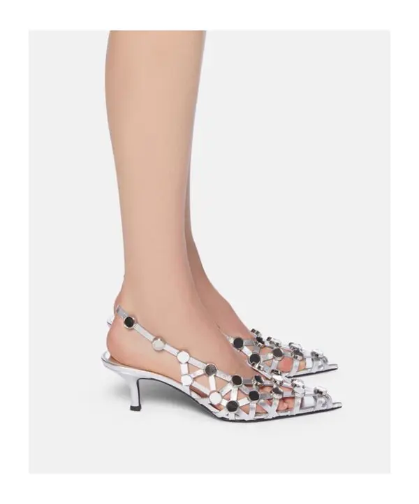 Attico The Grid Slingbacks