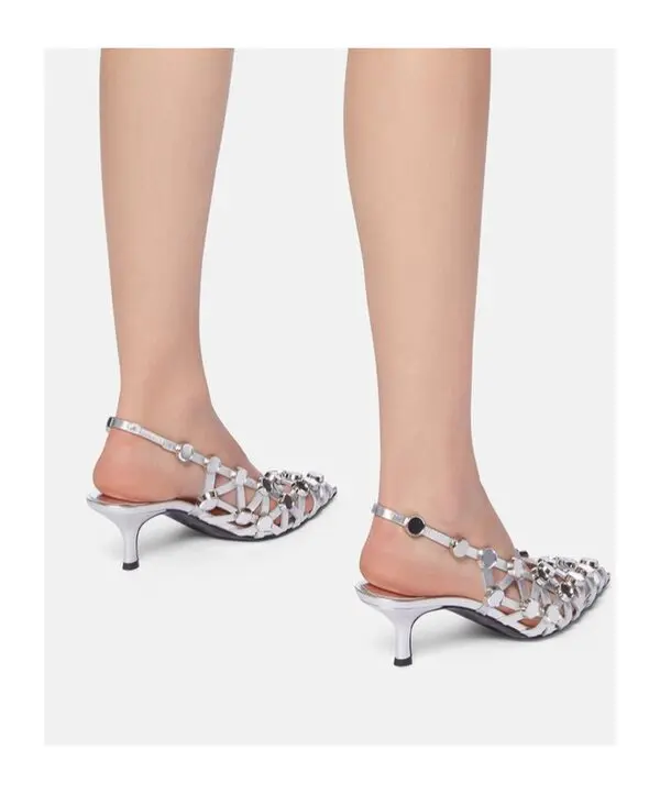 Attico The Grid Slingbacks