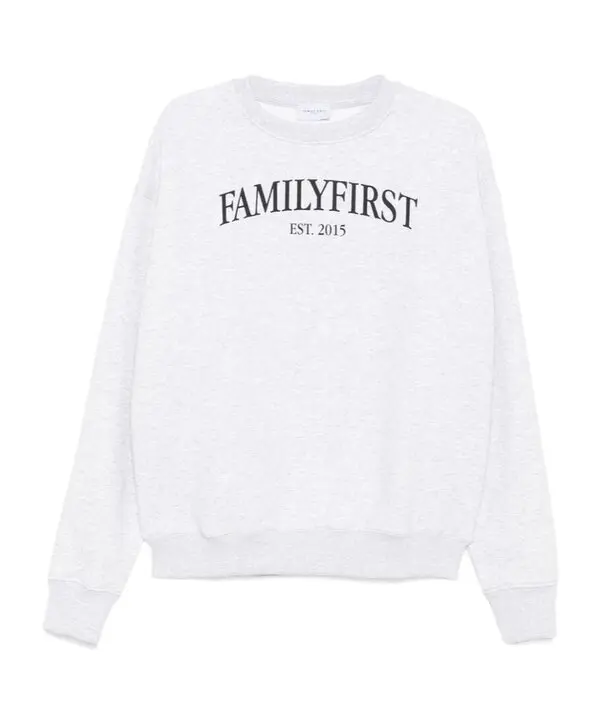 FAMILY FIRST Logo Emblem Sweater - Light Grey
