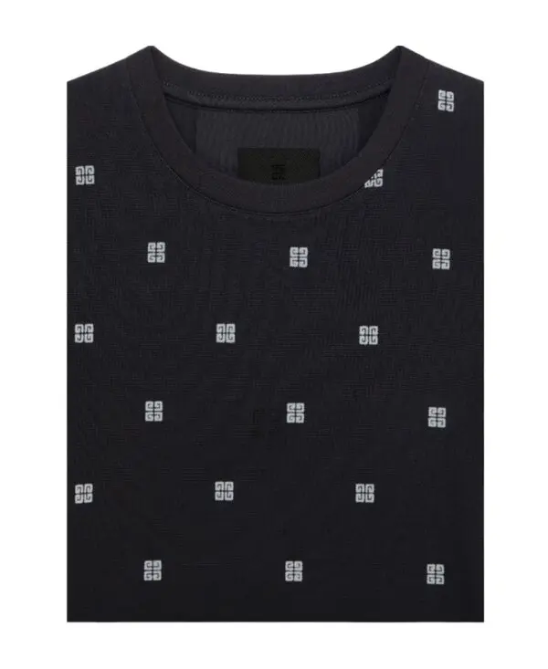 Givenchy Double Layered Slim Fit T-shirt In 4g Tulle - Black
