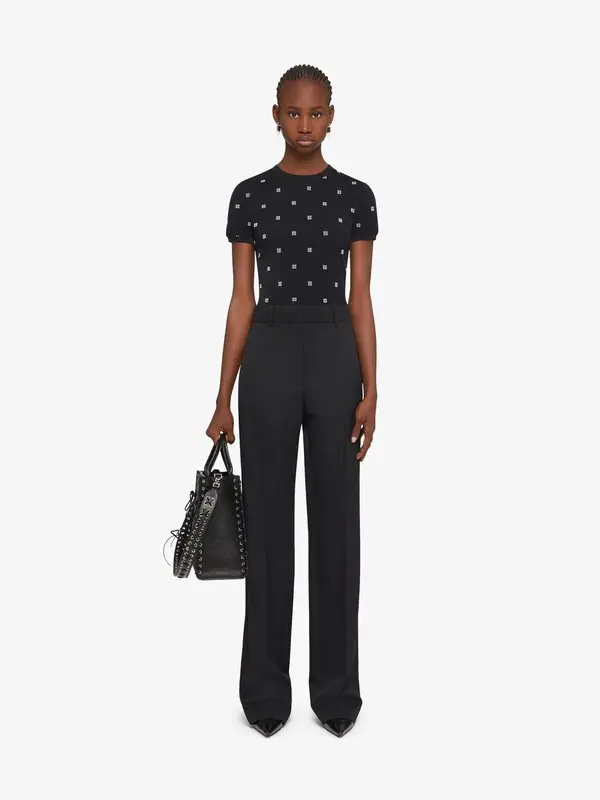 Givenchy Double Layered Slim Fit T-shirt In 4g Tulle - Black