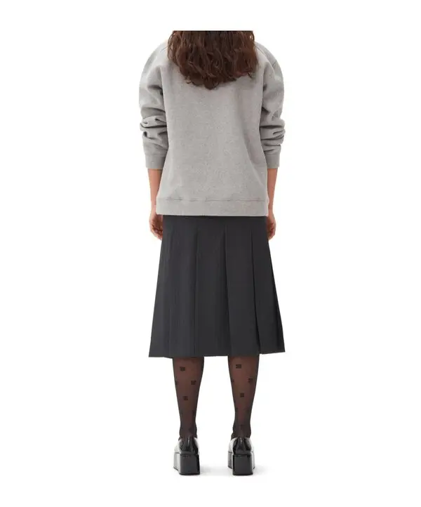 GANNI Embroidered Rose Sweatshirt