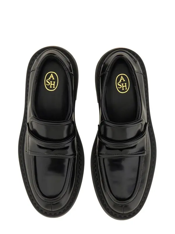 Ash Round Toe Loafers - Black