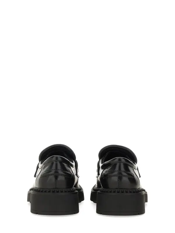 Ash Round Toe Loafers - Black