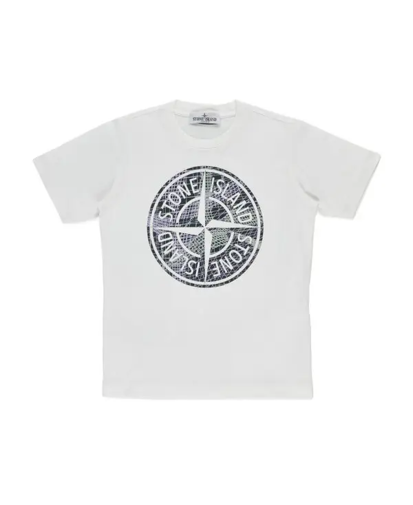 Stone Island Compass-print Cotton T-shirt - White