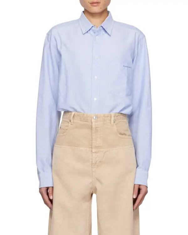 Isabel Marant Étoile Jasolo Logo-embroidered Buttoned Shirt