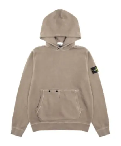Stone Island Long-sleeved Hoodie With Compass Patch - Walnut